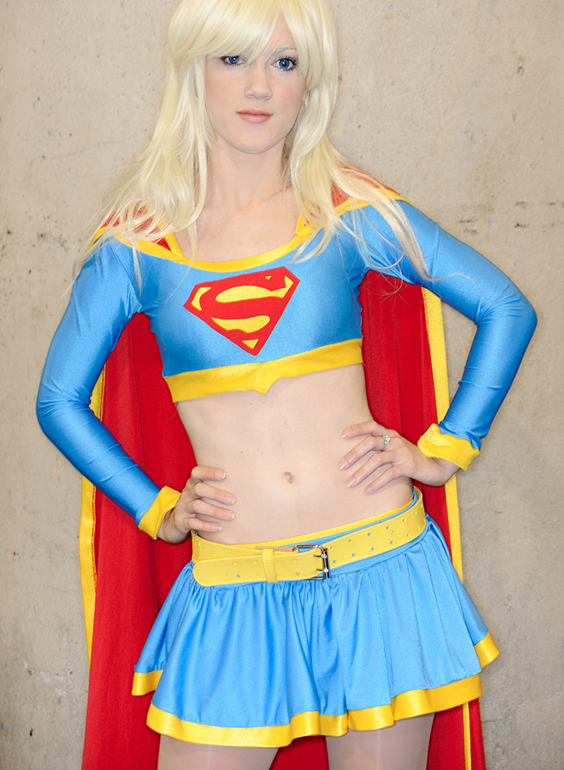 Sky Blue Supergirl Cosplay Costume Two Piece [1509018] - $46.99 ...